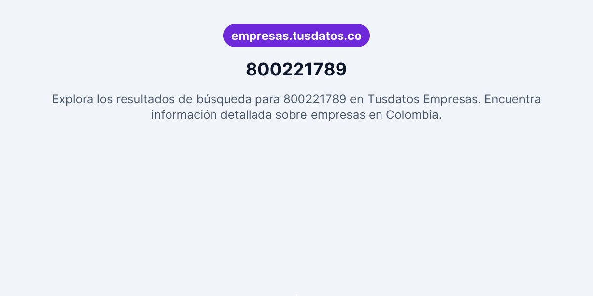 BRINSA S.A. | 800221789 | Tusdatos Empresas