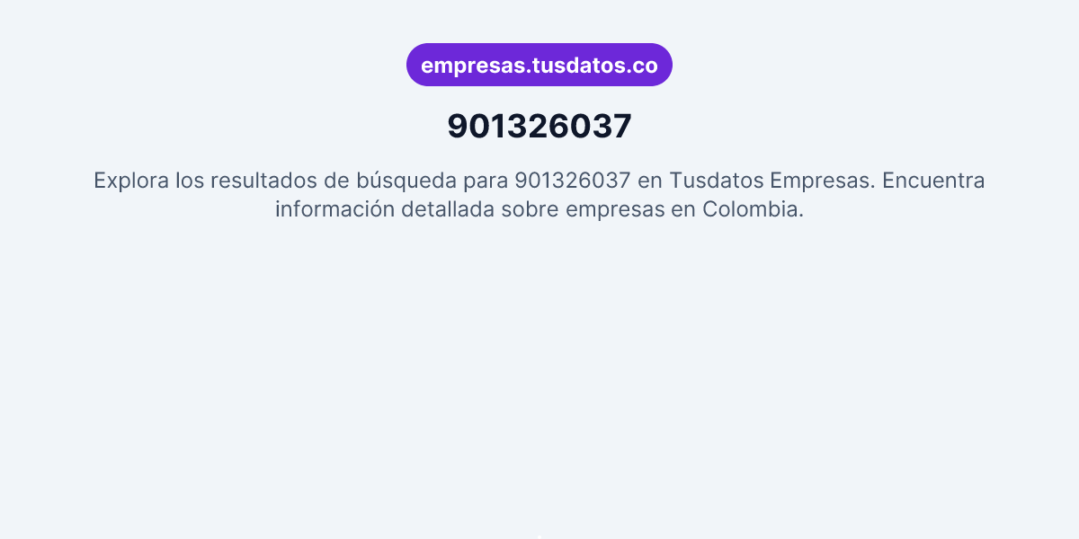 901326037 | Tusdatos Empresas